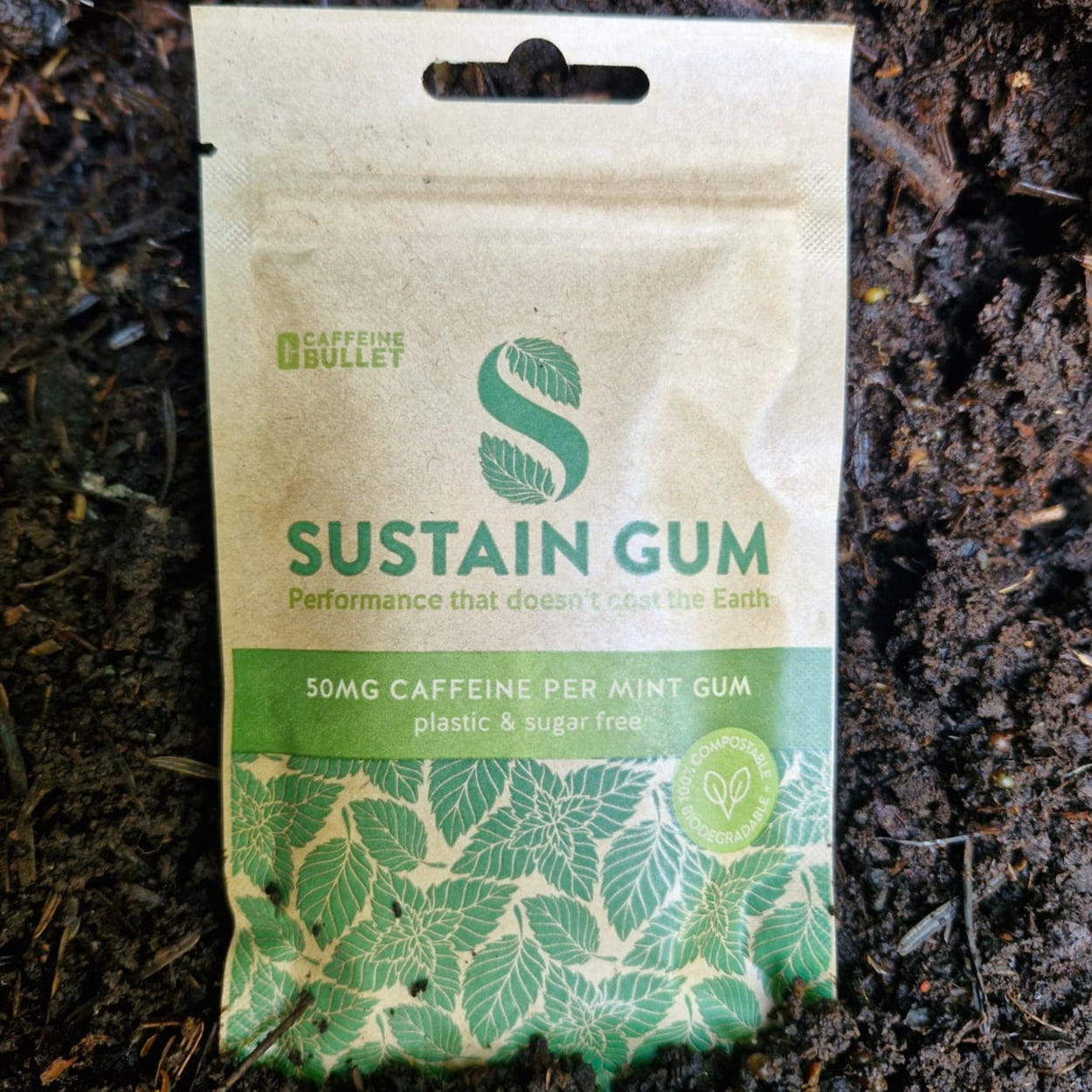 Sustain Gum - 50mg of Caffeine | 100% Biodegradable | Sugar Free ...