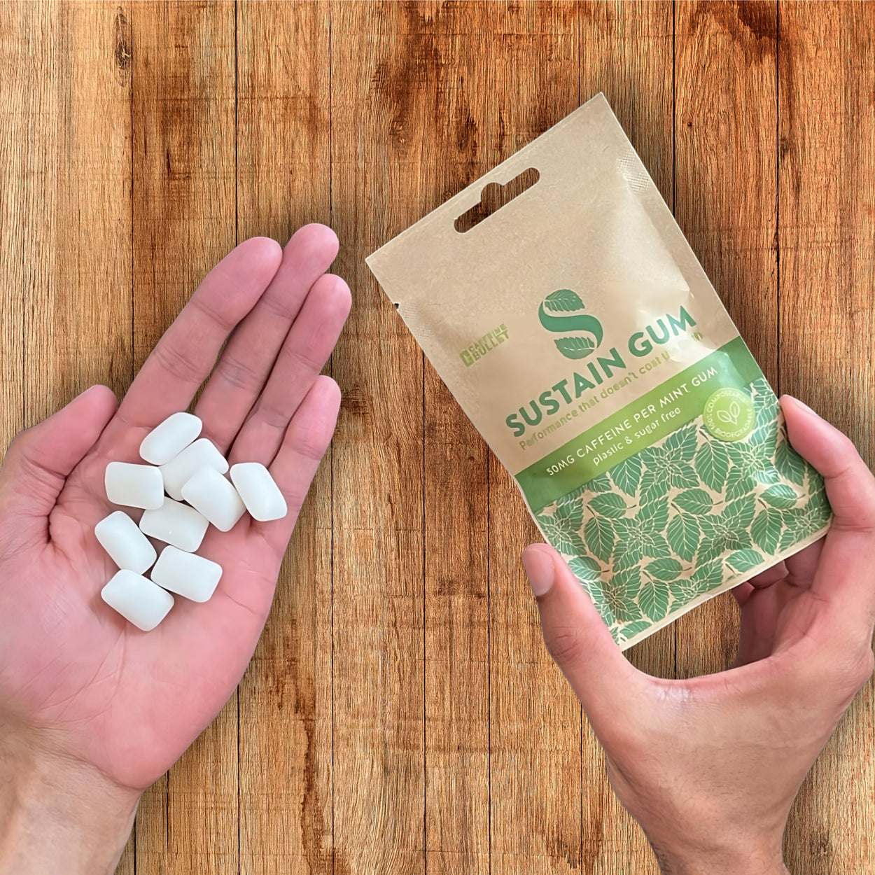 Sustain Gum - 50mg of Caffeine | 100% Biodegradable | Sugar Free ...